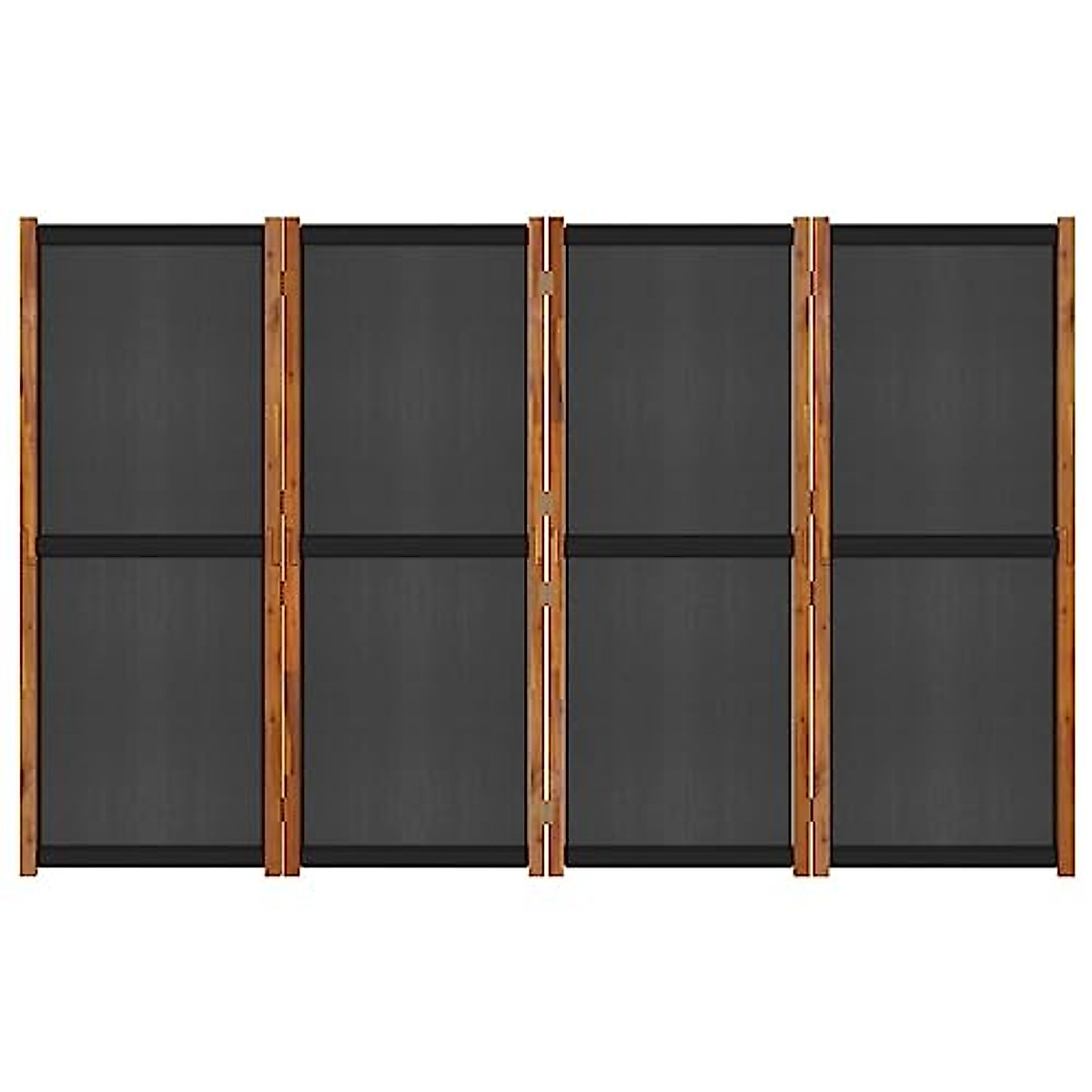 GOLINPEILO 4-Panel Room Divider,Folding Privacy Screen,Partition Room Dividers Separators, Freestanding Room Divider Screen for Home, Dorm, Office, Black 110.2"x70.9"
