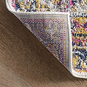 nuLOOM Tabitha Vintage Medallion Runner Rug, 2' 8" x 8', Pink