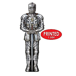 Beistle Jointed Suit of Armor 2 Piece, 6', Silver