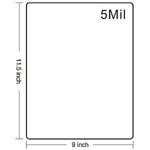 KTRIO Laminating Sheets, Holds 8.5 x 11 Inch Sheets 15 Pack, 5 Mil Thermal Laminating Pouches 9 x 11.5 Inch Clear Plastic Lamination Sheet Paper for Laminator, Round Corner Letter Size