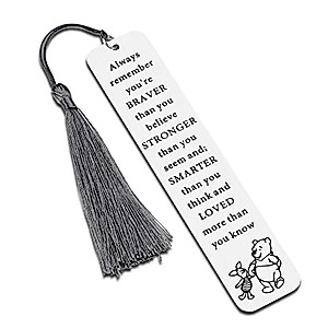 Inspirational 2023 Graduation Gifts for Women Men Bookmark with Tassel Christmas Birthday Gift for Son Daughter Wife Husband BFF Encouragement Gift for Teen Boys Girls Book Mark for BookLover Bookworm