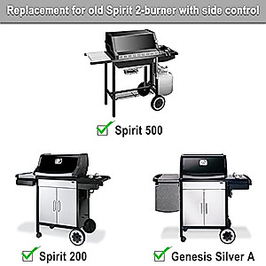 SHINESTAR Grill Grates for Weber Genesis Silver A, Spirit E-210, Spirit 500, Spirit 200 Series(Side-Mounted Control), 15 x 11.3 Inch, 2-Pack