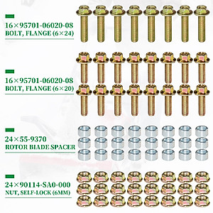 POSEAGLE HS35 Paddles Replaces Honda 72521-730-003, 72552-730-003, 1003375, 1003391 with 22431-727-013 V-Belt 23161-952-771 V-Belt, Honda HS35 Snowblower Parts, Honda HS35 Paddles