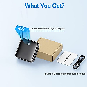 Portable Charger 20000mAh - 22.5W PD20W USB C Power Bank Fast Charging with Built-in Cables Lanyard 2in1, LED Display External Battery Pack with 4 Output 2 Input Charing Bank for iPhone, Samsung.