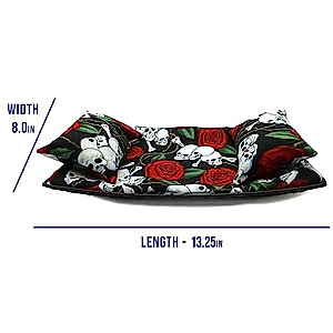 Chaise Lounge for Bearded Dragons, Skulls and Roses Fabric