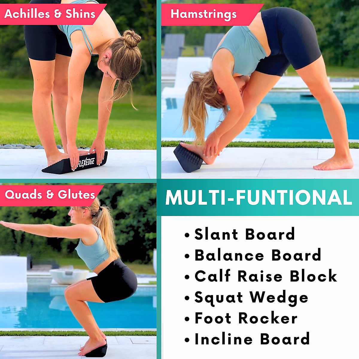 Slant Board for Calf Stretching | Balance Board Calf Stretcher for Plantar Fasciitis Relief,Achilles Tendonitis Relief,Shin Splint Relief,Squat Wedge