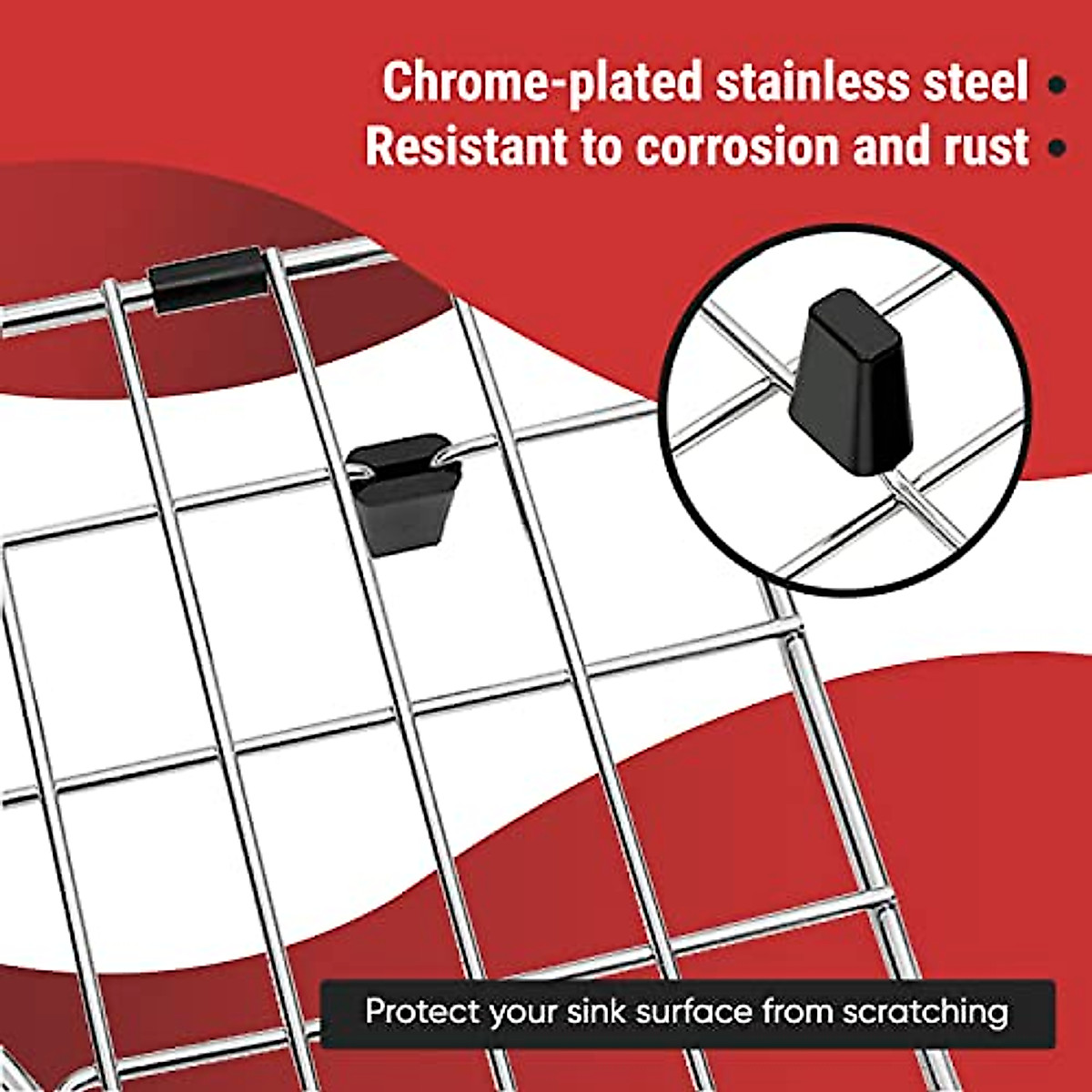 Sink Protectors for Kitchen Sink, Stainless Steel Sink Protector 13"x16" and 11.26"x14.5", Sink Grate for Bottom of Kitchen Sink 2 Pack Set