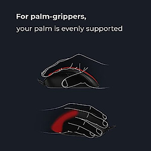 BenQ Zowie EC3-C Ergonomic Gaming Mouse | Professional Esports Performance | Lighter Weight | Driverless | Paracord Cable | 24-Step Scroll Wheel | Matte Black | Small Size