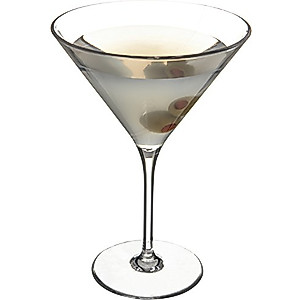 Carlisle FoodService Products 564607 Alibi Shatter-Resistant Plastic Martini Glass, 9 oz., 6.63" Height, 2.88" width, 2.88" Length, Polycarbonate (Pc), Clear