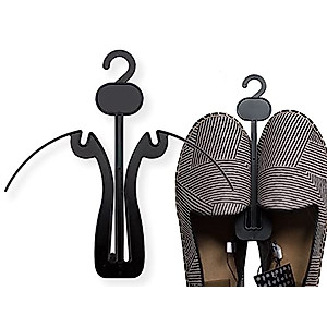NAHANCO SHOE1100, Plastic Sandal Display Hangers, 7 1/4", Black (Pack of 100)