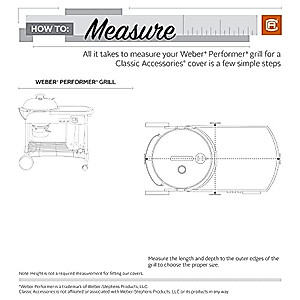Classic Accessories Veranda Water-Resistant 48 Inch BBQ Grill Cover for Weber Performer