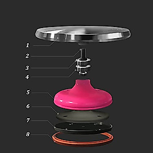 Aluminium Alloy Revolving Cake Stand 12 Inch Heavy Duty Aluminium Rotating Cake Turntable with Non-slipping Silicone Bottom Rotating Display Stand Cake Decorating Supplies (Purple)