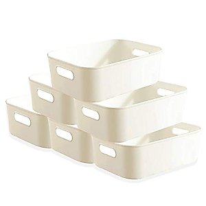 Feiupe Set of 6 Storage Bin Storage Basket Desk Cabinet Organizer