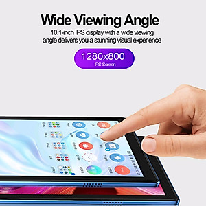 Tablet for Android11, 4G LTE Network Calling, 10.1 Inch IPS 1280x800, 4GB 64GB Storage, Octa Core CPU, Dual SIM Card Slot, 2MP 5MP Dual Camera, WiFi BT FM