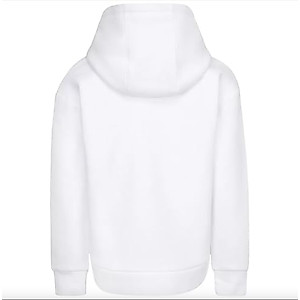 Nike Little Girls Fleece Hoodie (as1, numeric, numeric_4, regular, White)