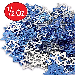 Fanci-Fetti Star Of David (blue & silver) Party Accessory (1 count) (.5 Oz/Pkg)