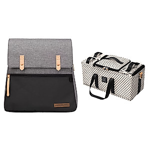 Petunia Pickle Bottom Meta Backpack & Inter-Mix Deluxe Kit Bundle | Diaper Bag Backpack for Parents | Stylish Bag and Organizer | Comfortable, Spacious, and Sleek Backpack for On the Go Moms