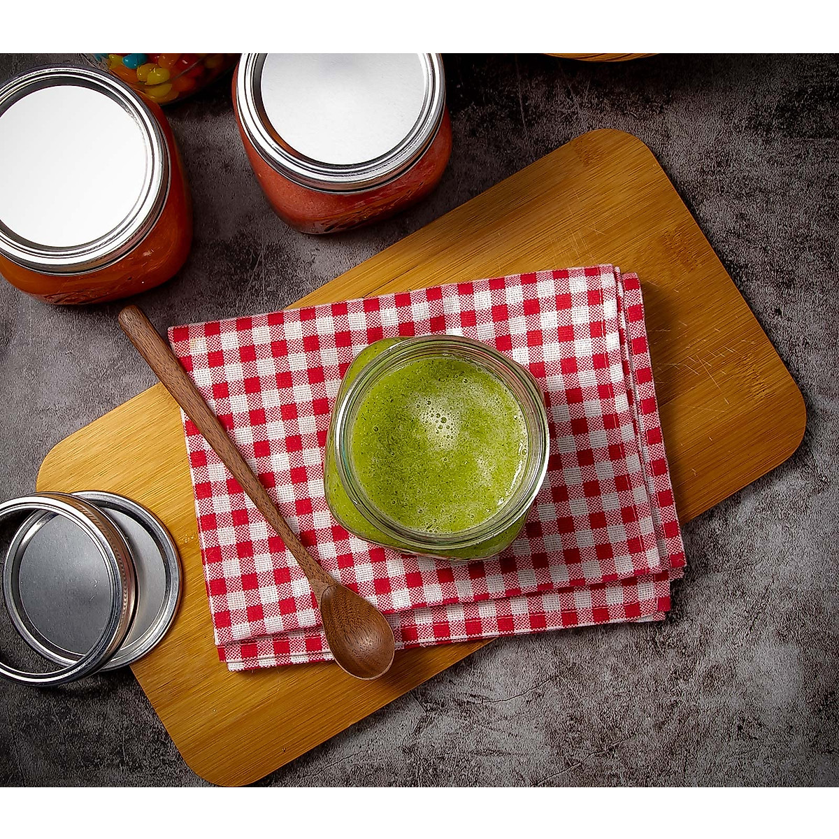 Ieavier 6 PACK Wide Mouth Mason Jars 16oz with Airtight Lids and Bands, Canning Jars with Crystal Glass for Food Storage, Spice Jars, Canning, DIY Projects, Jam, Jelly, Honey, Preserving, Drinking