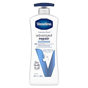 Vaseline Intensive Care Body Lotion, Advanced Repair Unscented, 20.3 oz (Pack of 3)