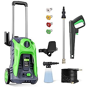 YANICHA Electric Power Washers - 3500 PSI 2.6 GPM Pressure Washer Electric Powered Car Washer with 4 Nozzles Foam Cannon, Clean Cars, Garden, Patio