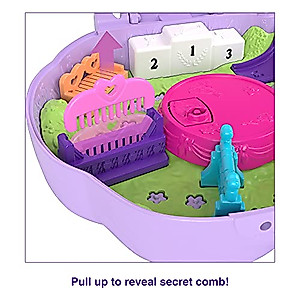 Polly Pocket Compact Playset, Jumpin' Style Pony with 2 Micro Dolls & Accessories, Travel Toys with Surprise Reveals
