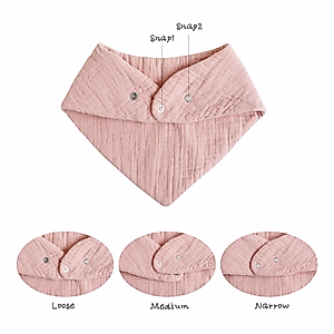 Konssy Muslin Baby Bibs 10 Pack Baby Bandana Drool Bibs 100% Cotton for Unisex Boys Girls,10 Solid Colors Set for Teething Drooling