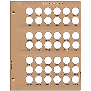 Dansco US Roosevelt Dime Coin Album 1946 - 2026 #7125