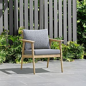 Brampton Grenoble Outdoor Armchair | Made of Durable Teak Wood with Cushions | Perfect for Patio and Backyards, Light Brown