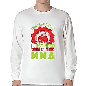 MMA Gift Idea for Martial Arts Practitioners No Therapy Required Grey and Muticolor Unisex Long Sleeve T Shirt