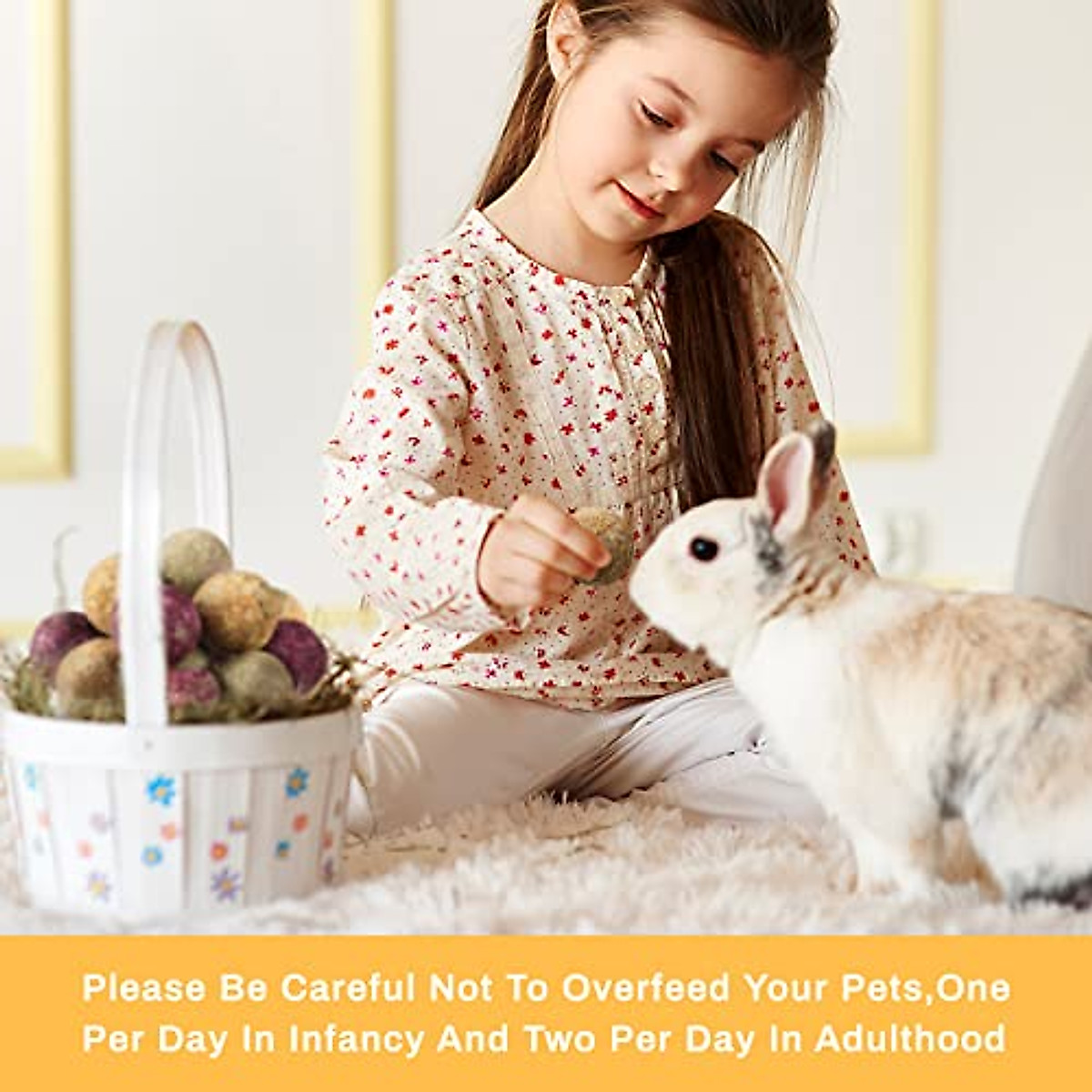 Nuanchu 22 Pieces Flowers Timothy Hay Balls Bunny Chew Balls 3 Flavors Chew Toys Chew Treats Timothy Molar Ball for Bunny, Chinchillas Gerbils, Hamster Guinea Pig and Other Small Animals Teeth Care