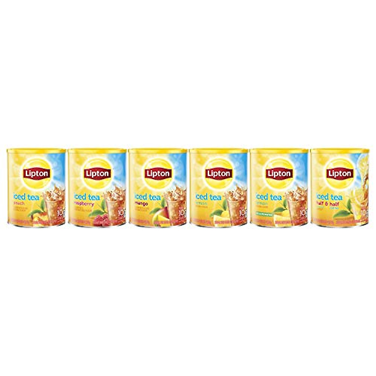 Lipton Lemon Iced Tea Mix, Sweetened, Makes 10 Quarts (Pack of 6)