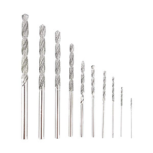 Yosoo 10Pcs DMD Diamond Tipped Drill Bit Set Twist Drill Bits for Glass Tile Stone 0077