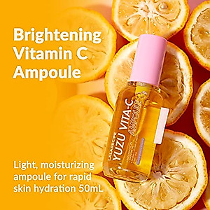 LALARECIPE Yuzu Vitamin C Ampoule Facial Moisturizer | Hydrating Face Brightening Serum w/Niacinamide | Dark Spot Corrector Face Serum for Glowing Skin | Day and Night Moisturizer for Face 1.69 fl oz