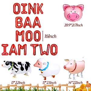 JeVenis oink baa moo i am two balloons moo moo i am two balloons farm 2nd birthday decoration barnyard 2nd birthday decoration holy cow i am two decoration
