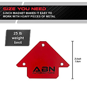 ABN Arrow Welding Magnet Fabrication Holder - 25lb Strong Positioning Square Welding Table Magnet Clamp for 45, 90, 135 Degree Angles