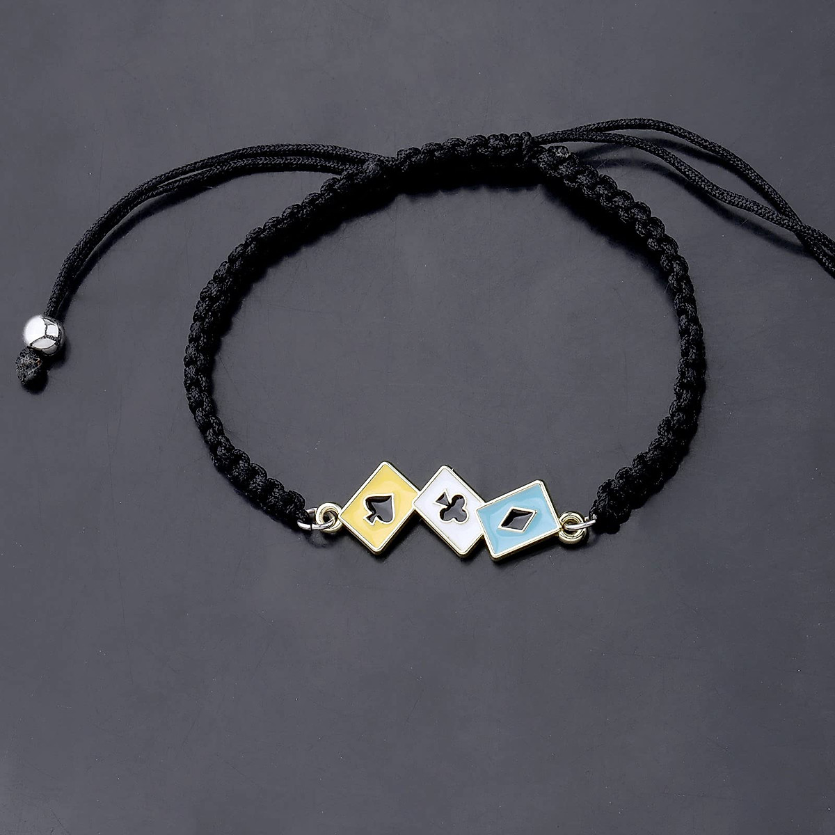 SEIRAA Gamblers Lucky Casino Bracelet Playing Cards Gift for Poker lovers (Playing Cards Bracelet)