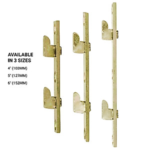 Set of 4 Pairs Rok Hardware 4" (102mm) Long Heavy Duty Steel Bed Rail Fasteners, Bed Rail Brackets, Zinc Plated, ROKBRF4