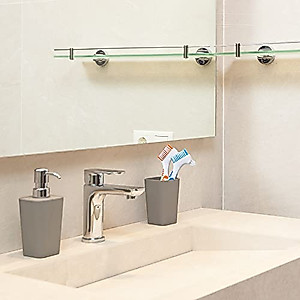 Bvcewilty Denture Brush 4PCS Denture Toothbrushes，Cleaning Brush Double Sided Toothbrush with Multi-Layered Bristles and Rubber Anti-Slip Handle - for Denture Cleaning Care (Green,Purple,Blue,Orange)