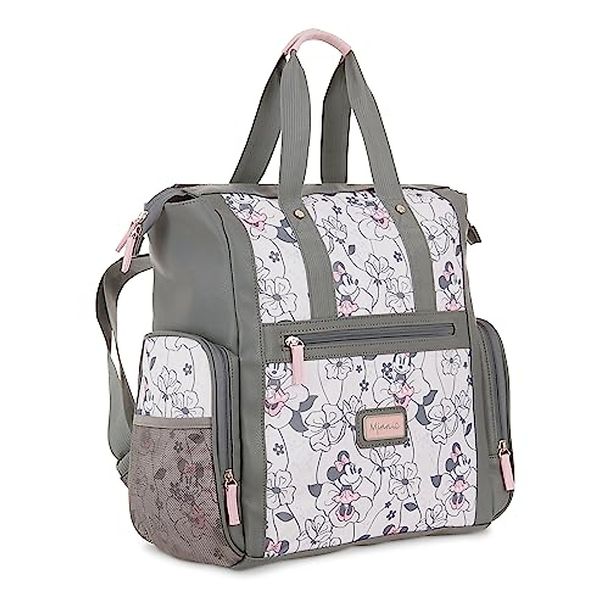 Disney Baby Diaper Bag, Minnie Mouse Convertible Tote/Backpack