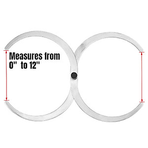 2 Pieces Double Ended Bowl Caliper Wood Turners Calipers Woodturning Calipers for Measuring Thickness Diameter, 6 to 7.9 inches