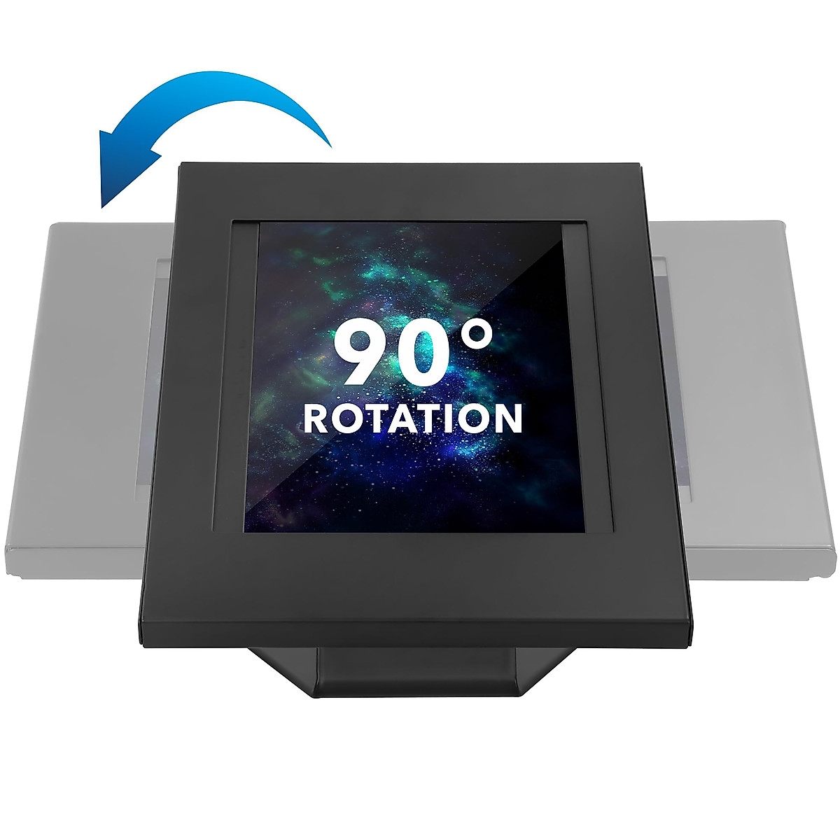 Mount-It! Anti-Theft Tablet Kiosk, Locking Tablet Enclosure with Counter Top and Wall Mount Base, Universal Enclosure for iPads Gen 7, 8, 9 and 10, iPad Pro, iPad Air, Black