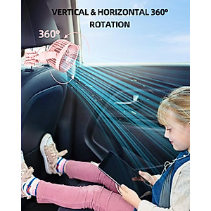 ASNUG Portable Mini Stroller Fan, Battery Operated Small Clip on Fan, Detachable Flexible Tripod Baby Fan with 3 Speed, Rechargeable Personal Fan for Car Seat Crib Treadmill Travel