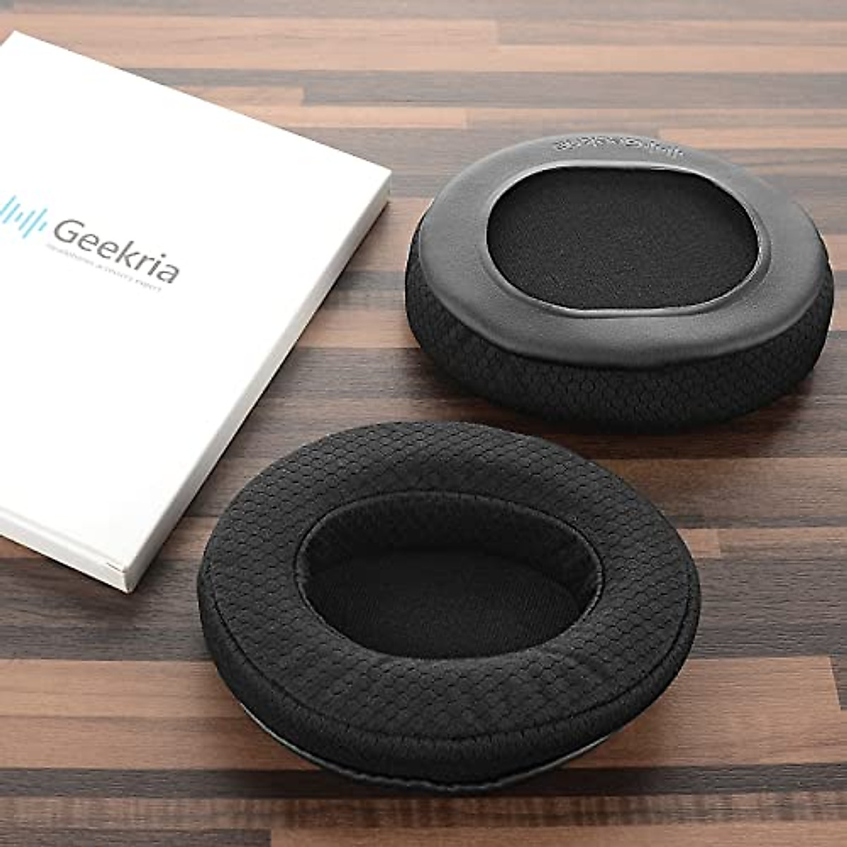 Geekria PRO Extra Thick Mesh Fabric Replacement Ear Pads for Sony WH-CH700N, WH-CH710N, WH-CH720N Headphones Ear Cushions, Ear Cups Cover Repair Parts (Black)