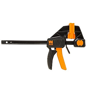 WEN CLR062 6-Inch Heavy Duty Steel Bar Clamps and Spreaders with 2.3-Inch Throat, Four Pack