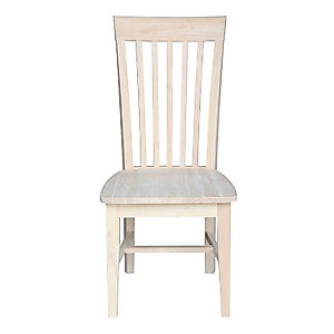 International Concepts C-465 Pair of Tall Mission Chairs, Wood, Unfinished