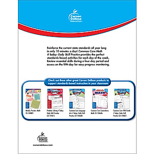 Carson Dellosa | Common Core Math 4 Today Workbook | 5th Grade, 96pgs (Common Core 4 Today)