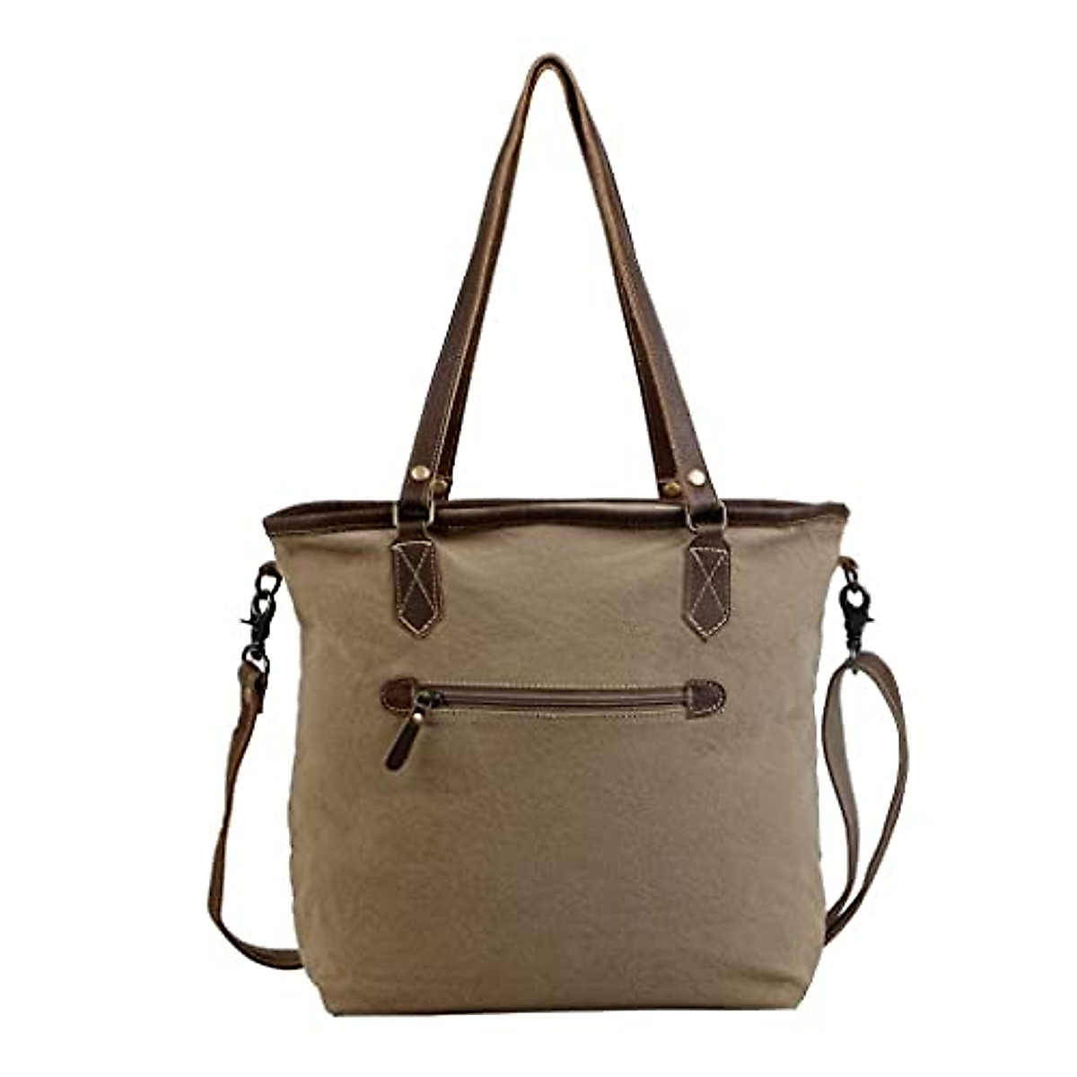 Myra Bag Exuberant Spirit Shoulder Bag Upcycled Cotton & Leather S-2816