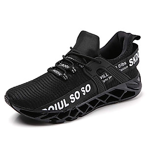 TSIODFO Sneakers for Men Sport Running Shoes Athletic Tennis Walking Shoes Fashion Jogging Sneaker Black White Size 11