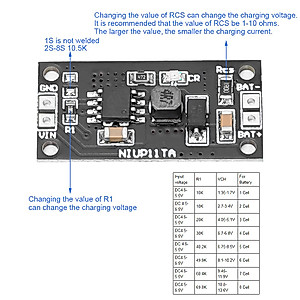 2Pcs Battery Charger Board Battery Module PCB Balance Board Module for Digital Cameras and Charging (NIUP11TA_ 1-Cell())
