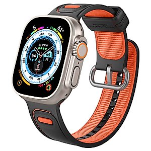 Caseology Athlex Band for Apple Watch Band Ultra 2, Ultra, Watch Series 10/9/8/7/6/5/4/3/2/1/SE Series 49mm 46mm 45mm 44mm 42mm - Active Orange
